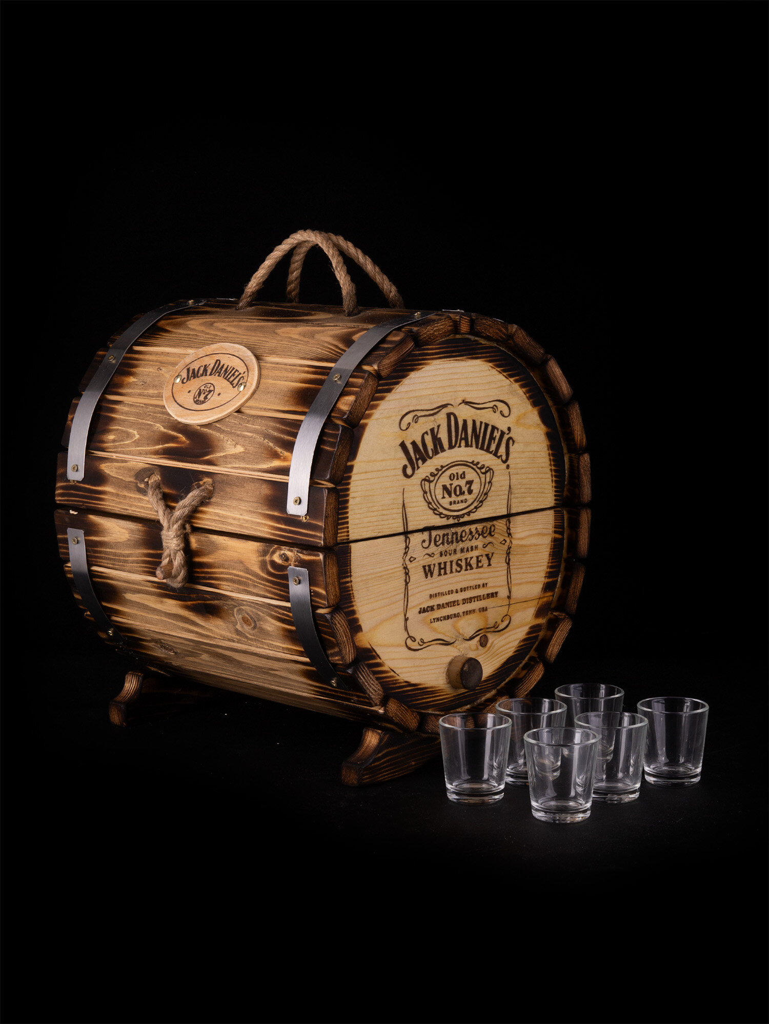 Мини-бар из дерева "Джек Дэниэлс" 33х30х28 см