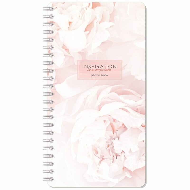 Телефонная книга OfficeSpace "Цветы. For inspiration", на гребне, с высечкой, 80 листов, А5