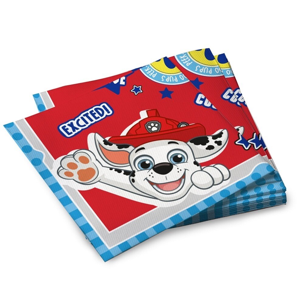 Салфетки бумажные ND Play Щенячий патруль. Трехслойные, 33х33 см, 20 шт, unisex (295192)
