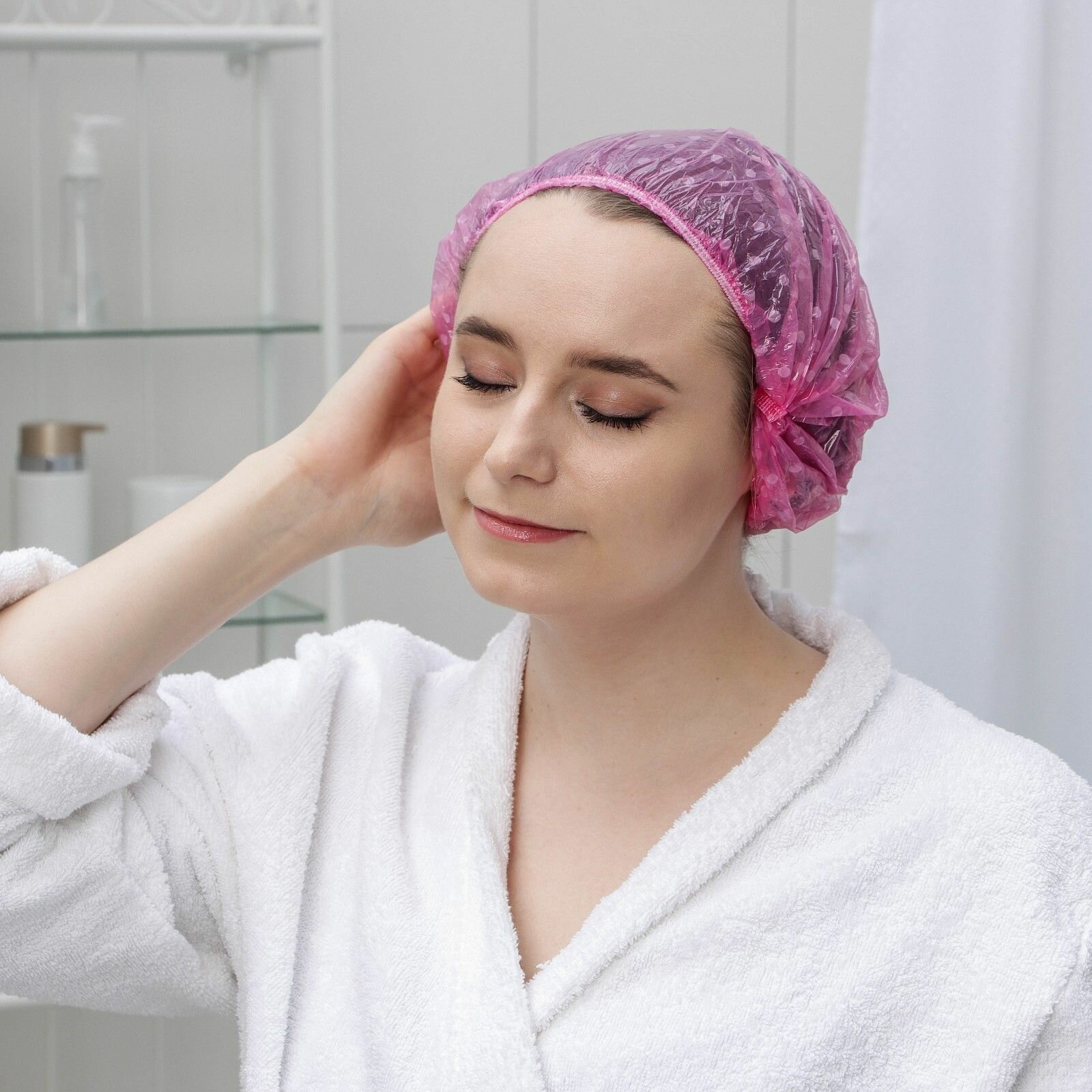 Набор шапочек для душа 10 шт, полиэтилен