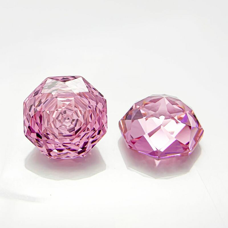 Искусственный драгоценный камень циркон огранки роза 8,10 мм