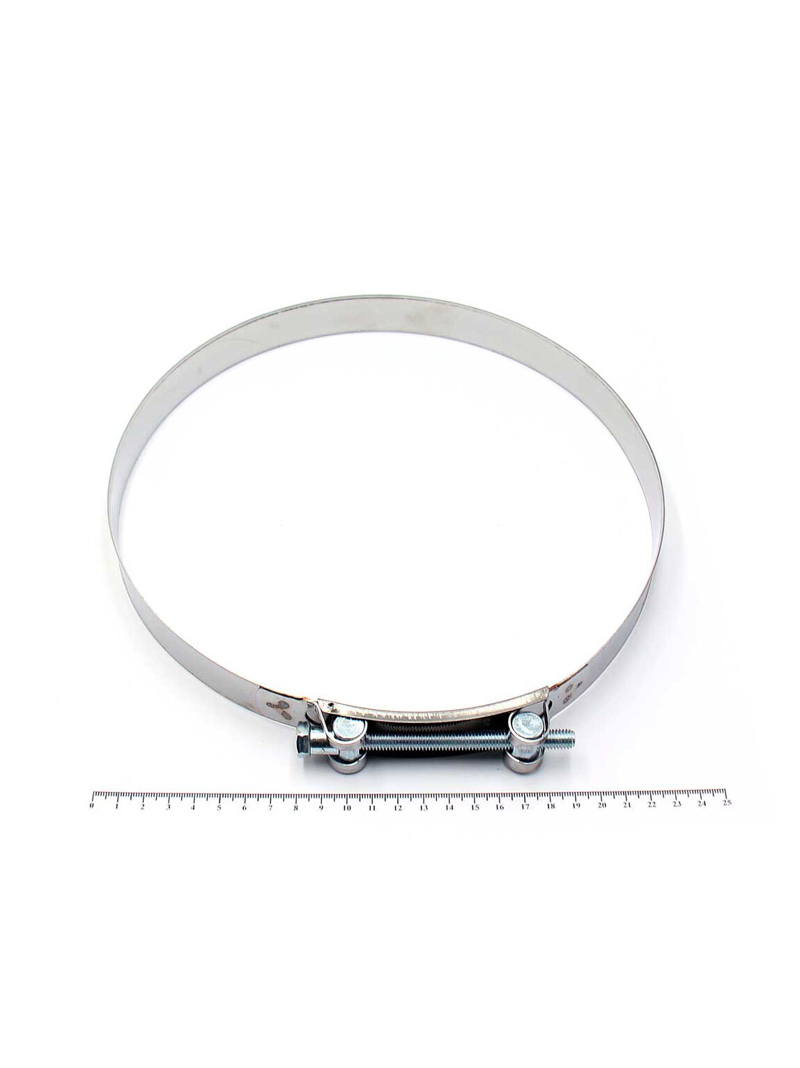 Хомуты силовые одноболтные из нержавеющей стали (W2), рабочий диапазон 227-239 мм, ширина 26 мм (2 шт.)