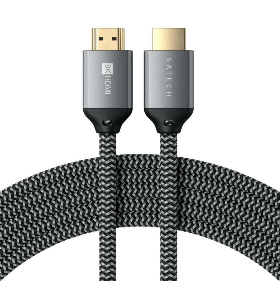 Кабель Satechi HDMI - HDMI 8K ULTRA HD, 2 м Серый космос HDMI