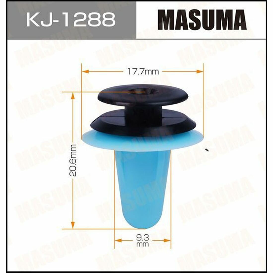 Клипса автомобильная (автокрепеж) для японских автомобилей Masuma KJ-1288 50шт.