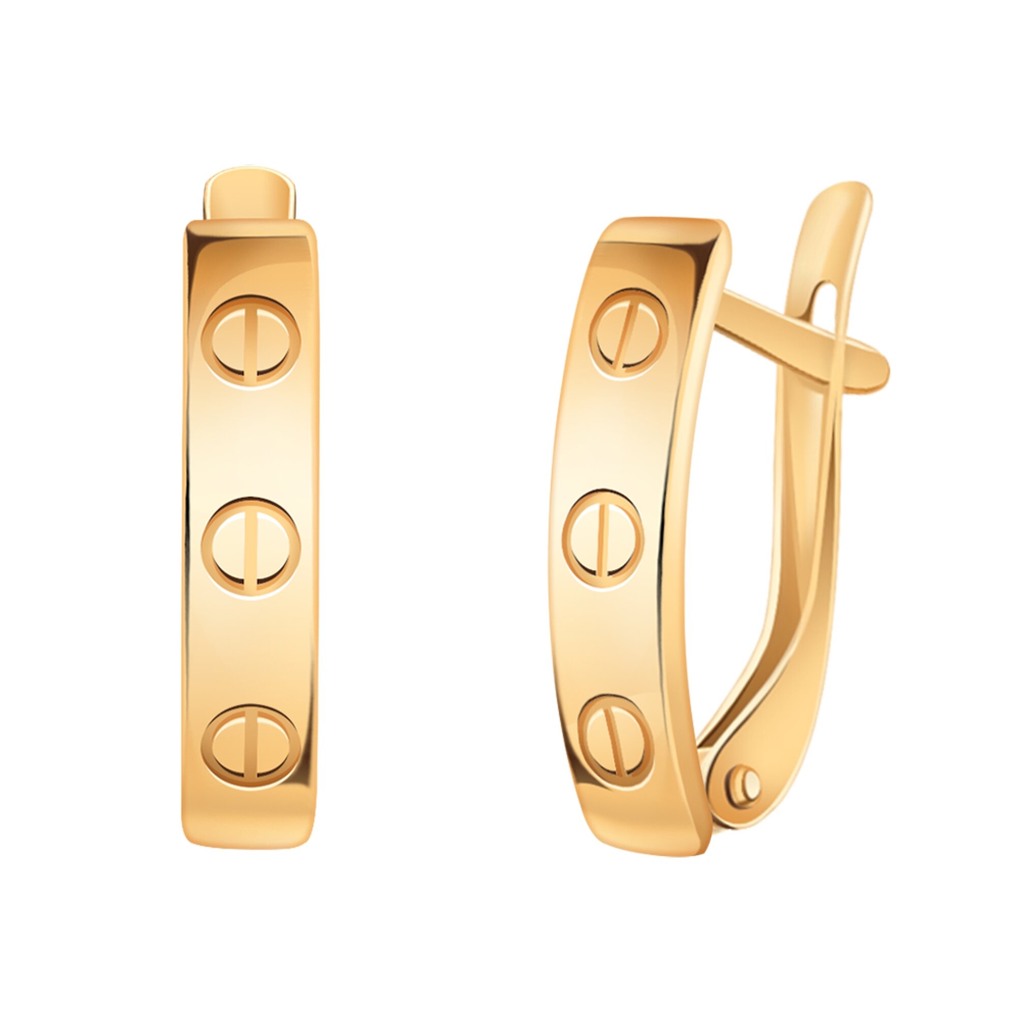 Серьги, красное золото, 585 проба