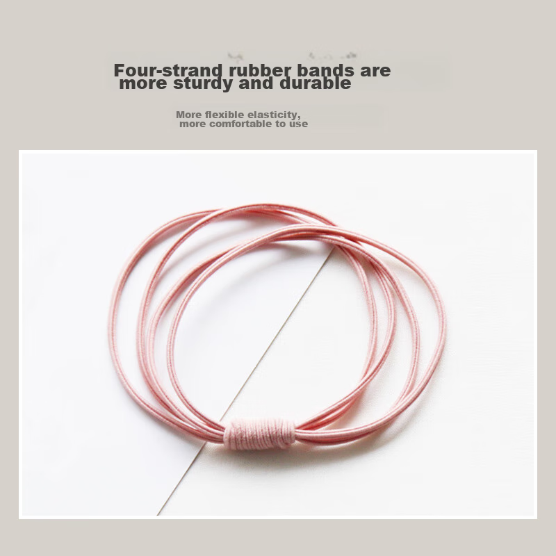 UPLUS Hair Ties [4-Strand] High Elasticity Hair Bands, Hair Rings, Hair Elastics, Hair Ties, Multi-Color, 20 Pieces