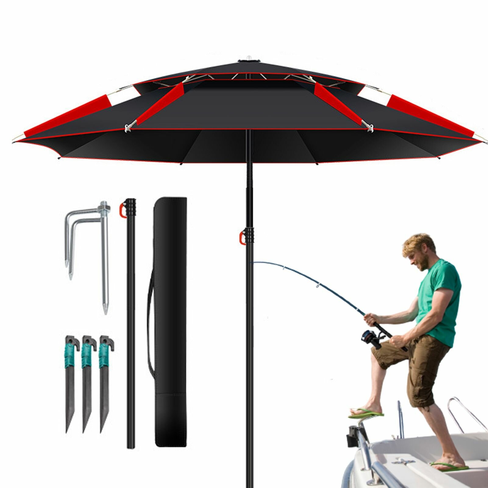 Дворовый зонт с футляром для переноски