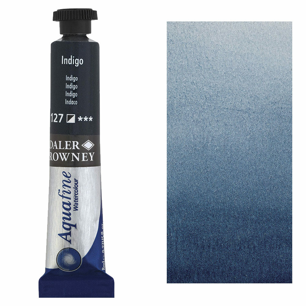 AQUAFINE Watercolour, акварельная краска в тубе 8 мл, цвет индиго