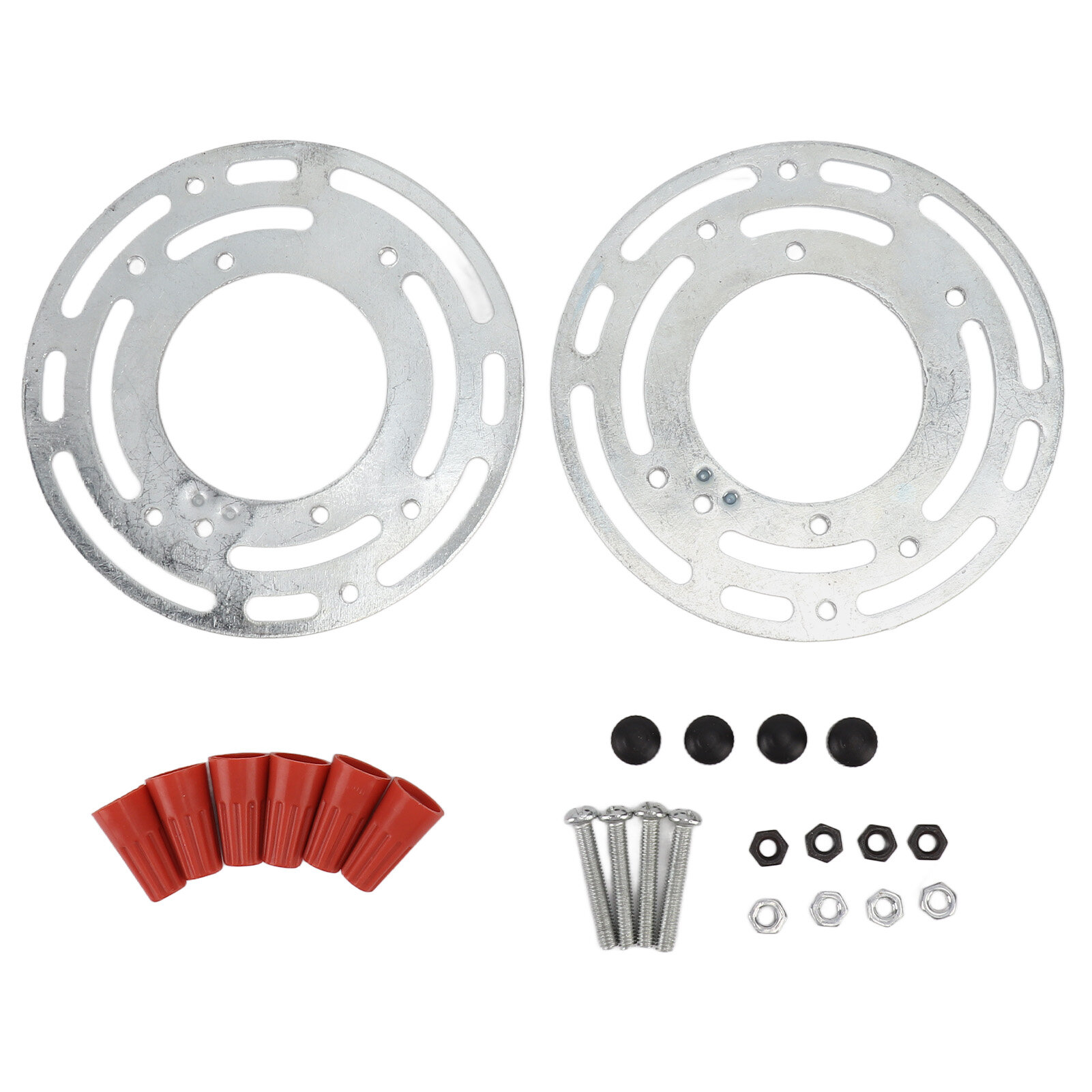 Комплект из 2 кронштейнов для крепления светильника, универсальный стальной круглый кронштейн диаметром 4 дюйма для потолочного вентилятора, полный набор аксессуаров.