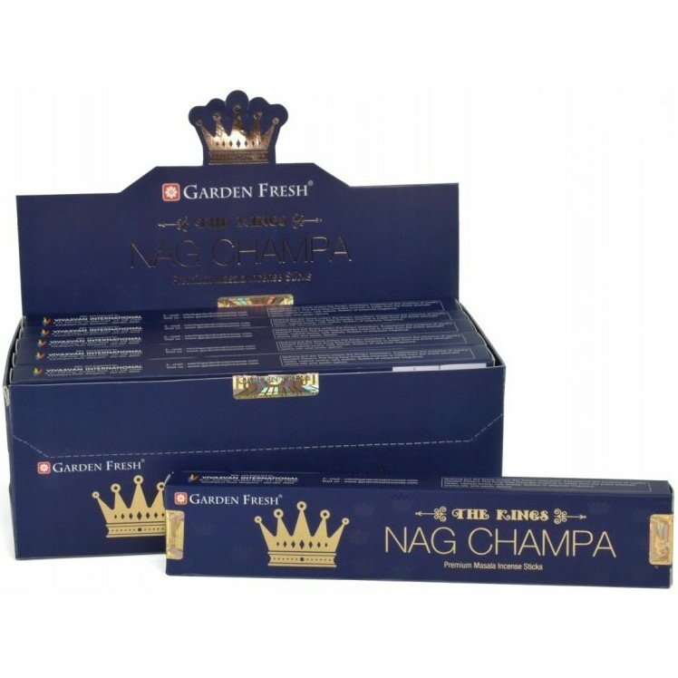 Аромапалочки Королевский Наг Чампа Гарден Фреш The Kings Nag Champa Garden Fresh блок 2 упак. по 15 шт.
