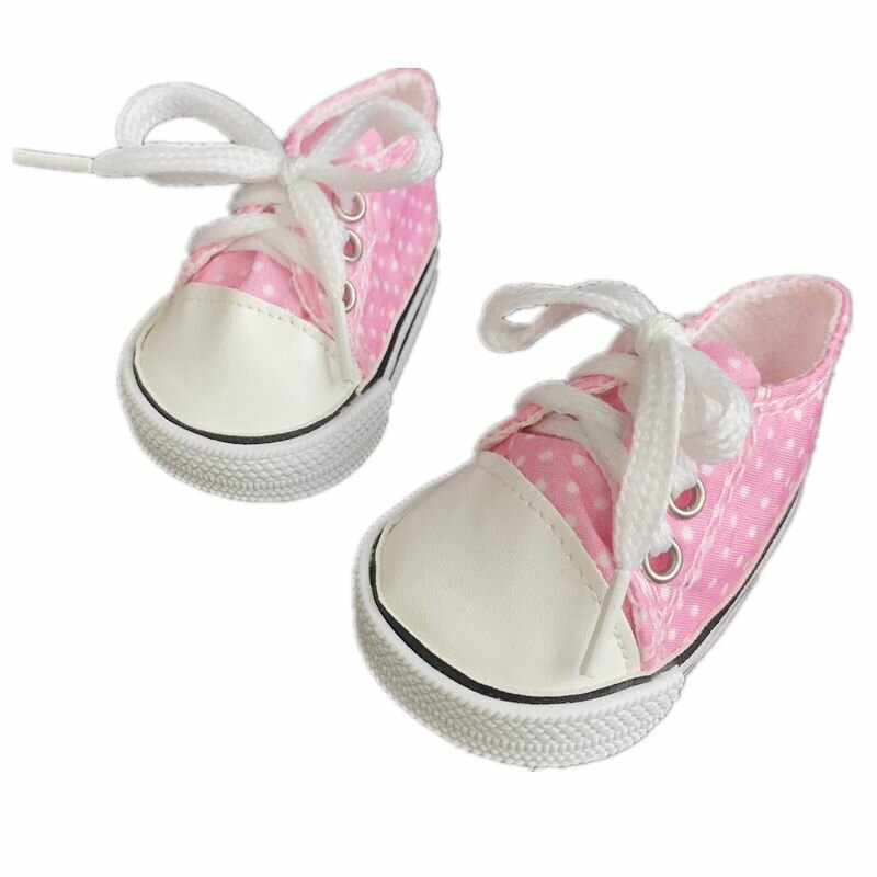 BJD Кеды для кукол, длина подошвы 7,5 см, Чёрная точка Обувь для кукол