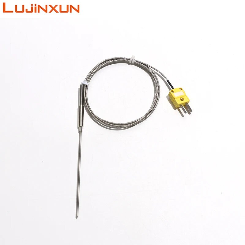 LUJINXUN бронированный термопарный зонд WRNK-191 K Probe dia. 2mm, Cable length 1M, Probe L 150mm