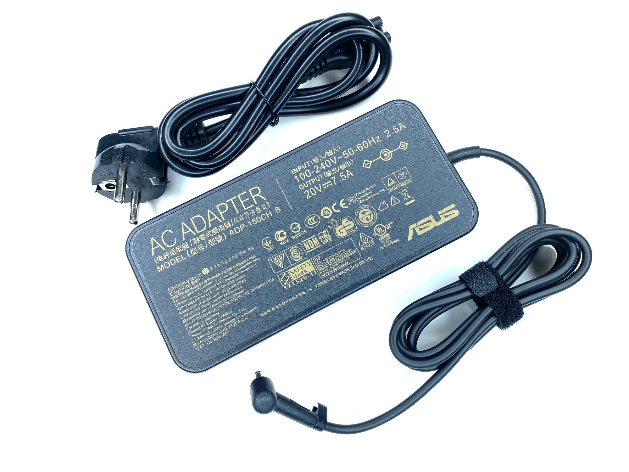 Зарядка для ноутбука Asus 20V 7.5A (4.5-3.0) 150W с сетевым кабелем