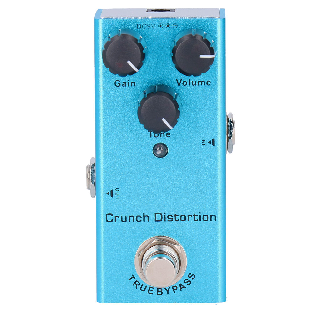 Педаль эффектов для электрогитары Crunch Distortion Mini True Bypass, алюминиевый сплав, DC 9V JDF‑3