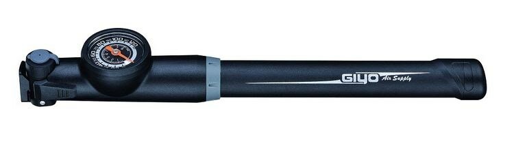 Giyo Насос для велосипеда Giyo GP-871S с аналоговым манометром и выдвижным шлангом, 8 атм/120psi, авто/ве