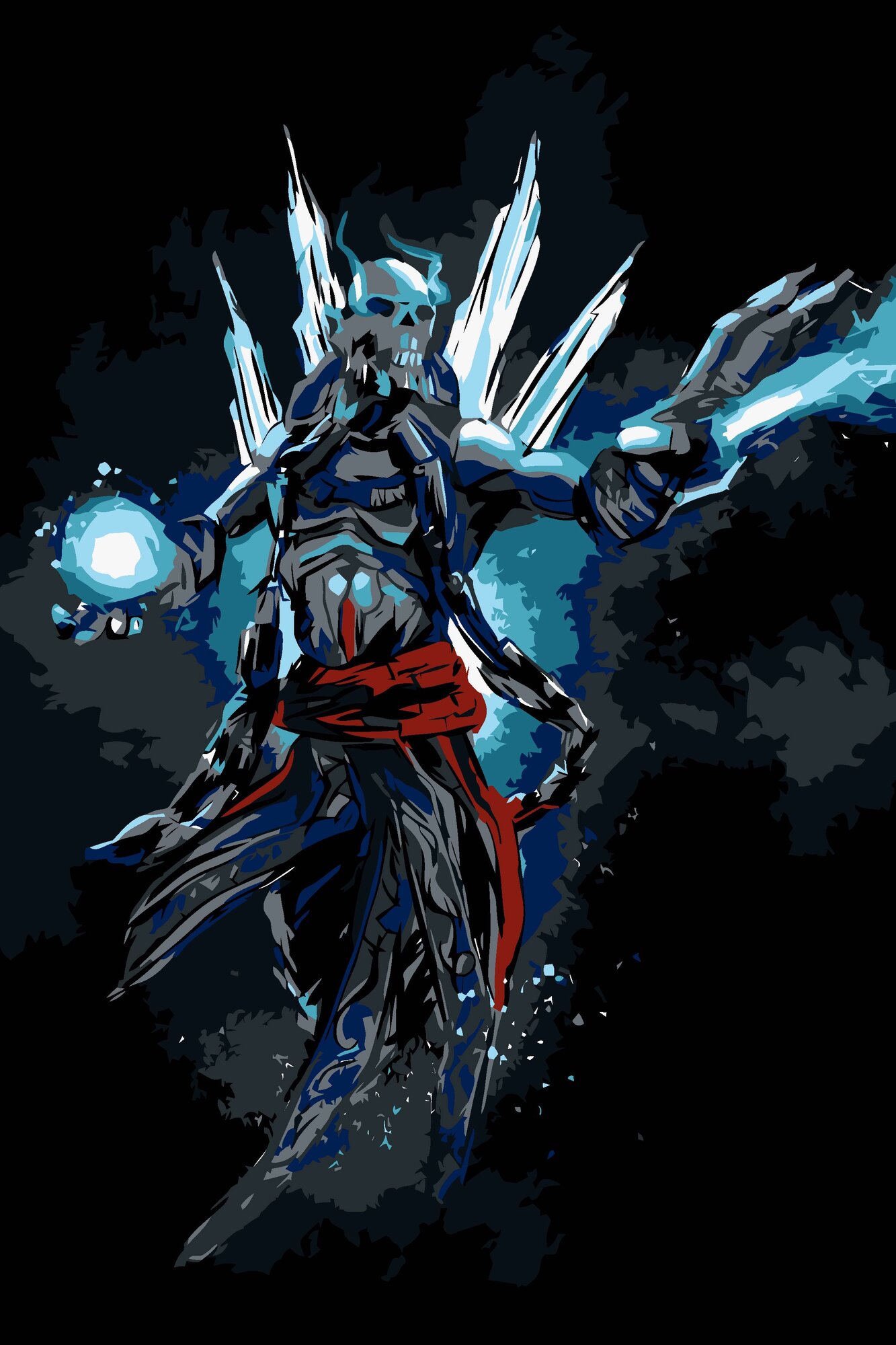 Детская картина по номерам E3338 "DOTA 2 -Дота 2 - Ancient apparation " 20x30
