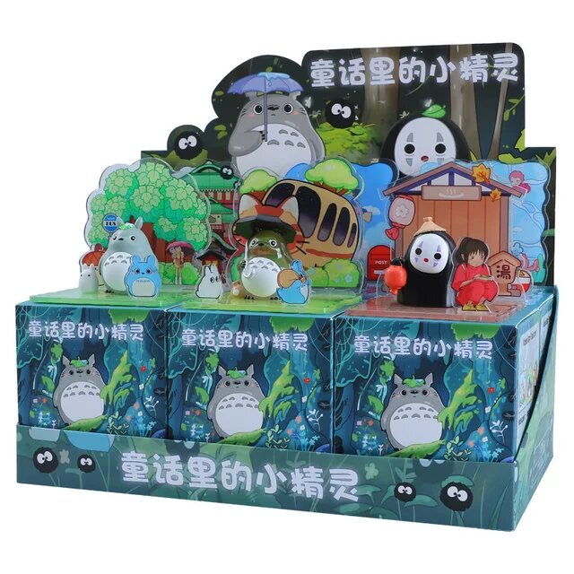 Kawaii Totoro Blind Box Hayao Miyazaki Anime Fairy Elves Mystery Box Anime Model Kids Birthday Gift Bedroom Home Decor