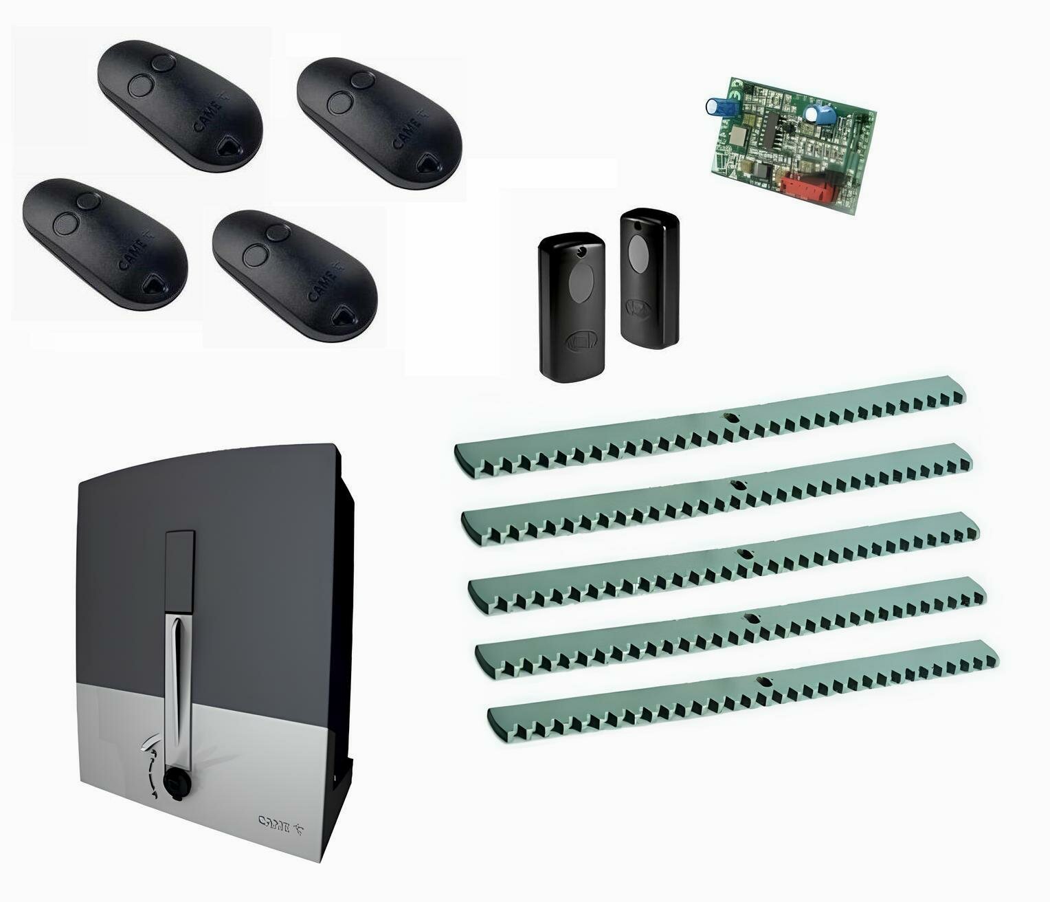 Автоматика для откатных ворот BXL04AGS KIT5-F-T4, комплект: привод, радиоприемник, 4 пульта, фотоэлементы, 5 реек