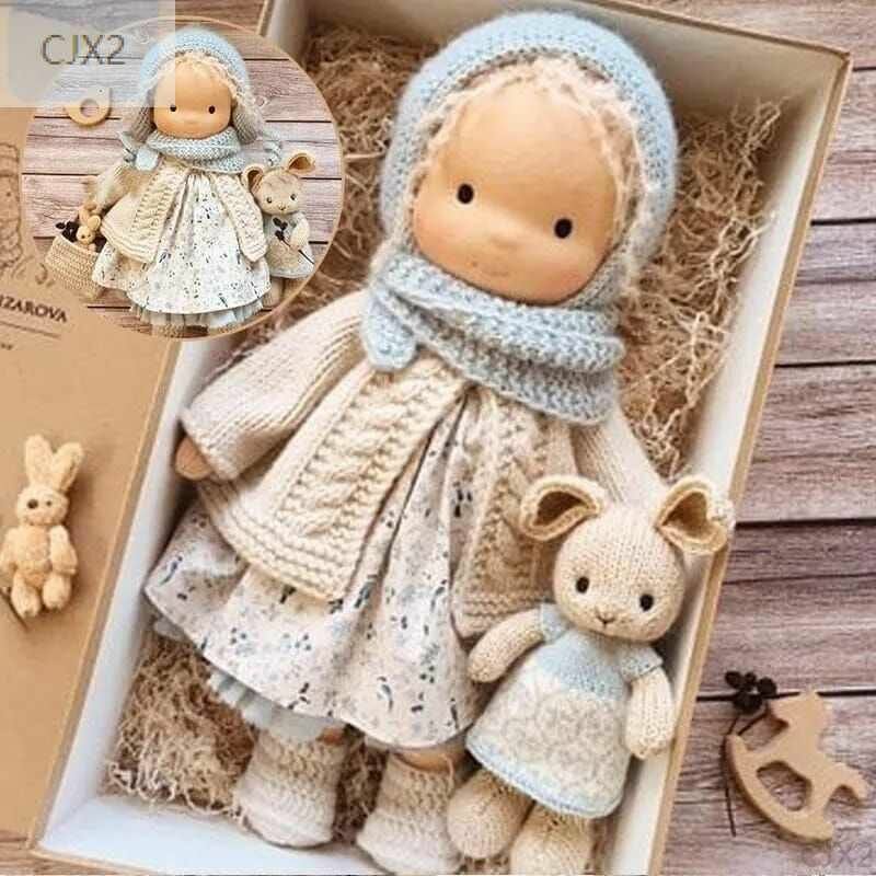 Вальдорфская кукла кукла художника ручной работы мини-нарядная кукла DIY Waldorf Doll