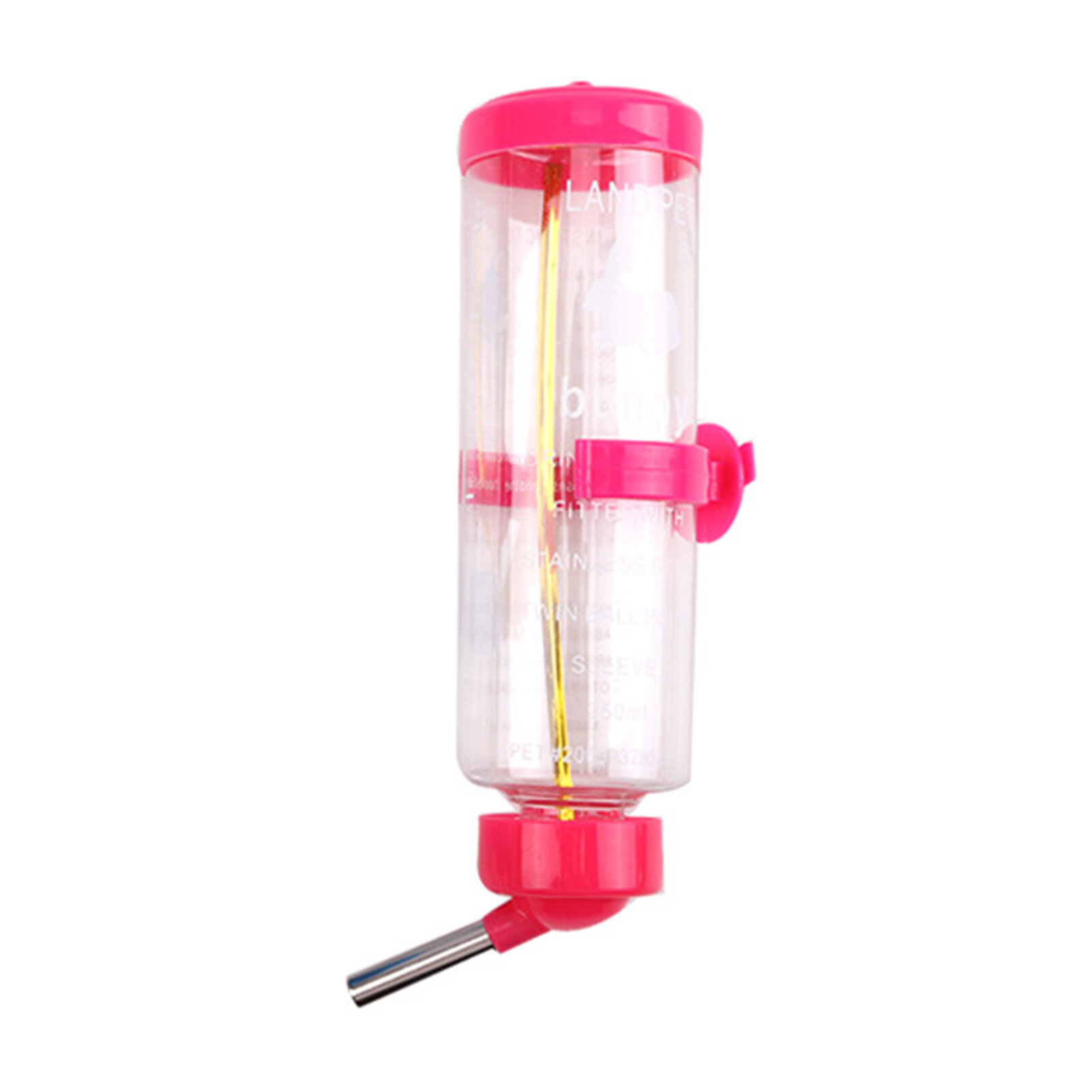 Наполнитель для питья грызунов подвесной 250мл, бутылка для воды маленьких животных, питьевой пистолет для хорьков, ежей, хомяков, морских свинок, чи chinchilla, цвет: синий\желтый\зеленый\розовый, материал: пластик, размер бутылки: длина 17см, диаметр