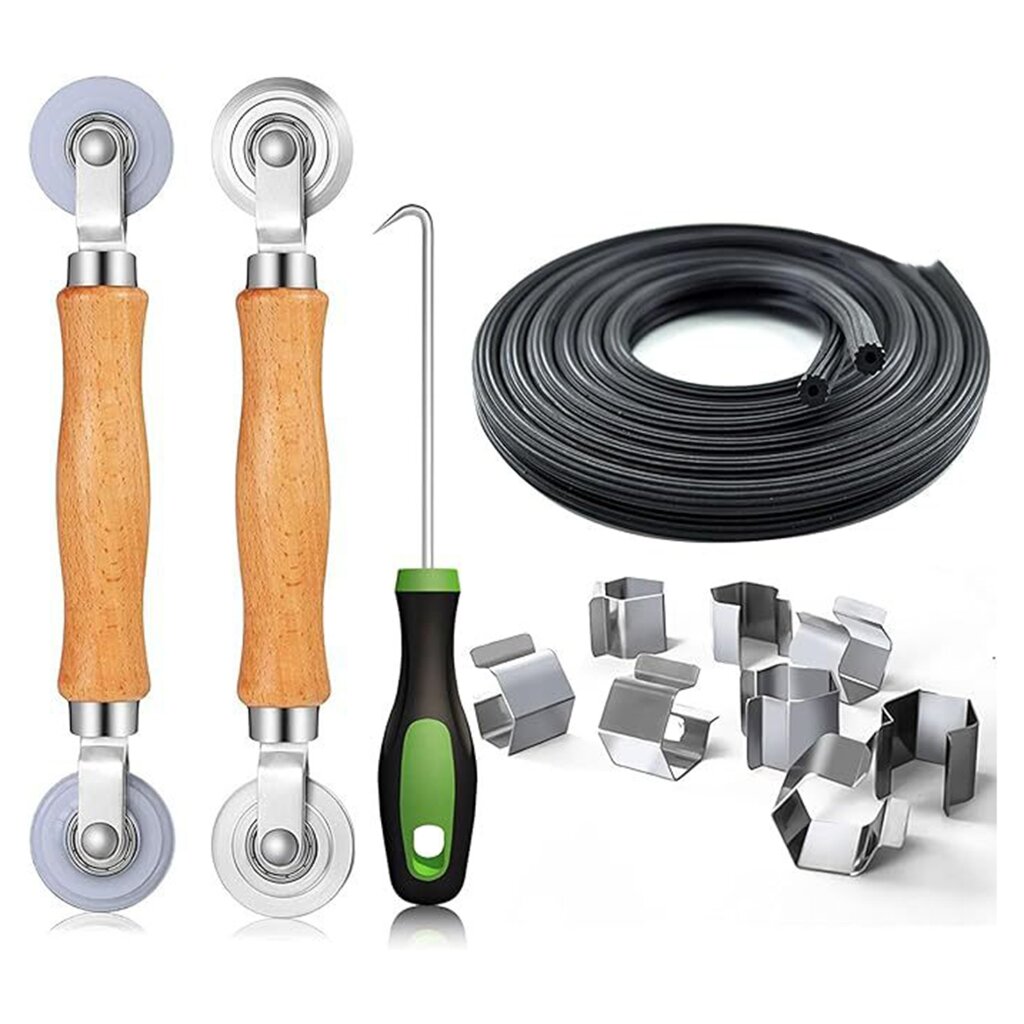 Комплект для ремонта москитной сетки на окнах, 12 шт.