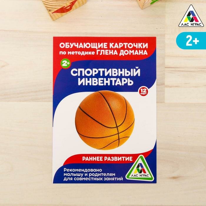 Обучающие карточки по методике Г. Домана «Спортивный инвентарь», 12 карт, А6