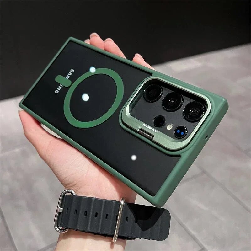 Чехол для Samsung Galaxy S23 FE, зеленый, Alpine Green, Magsafe
