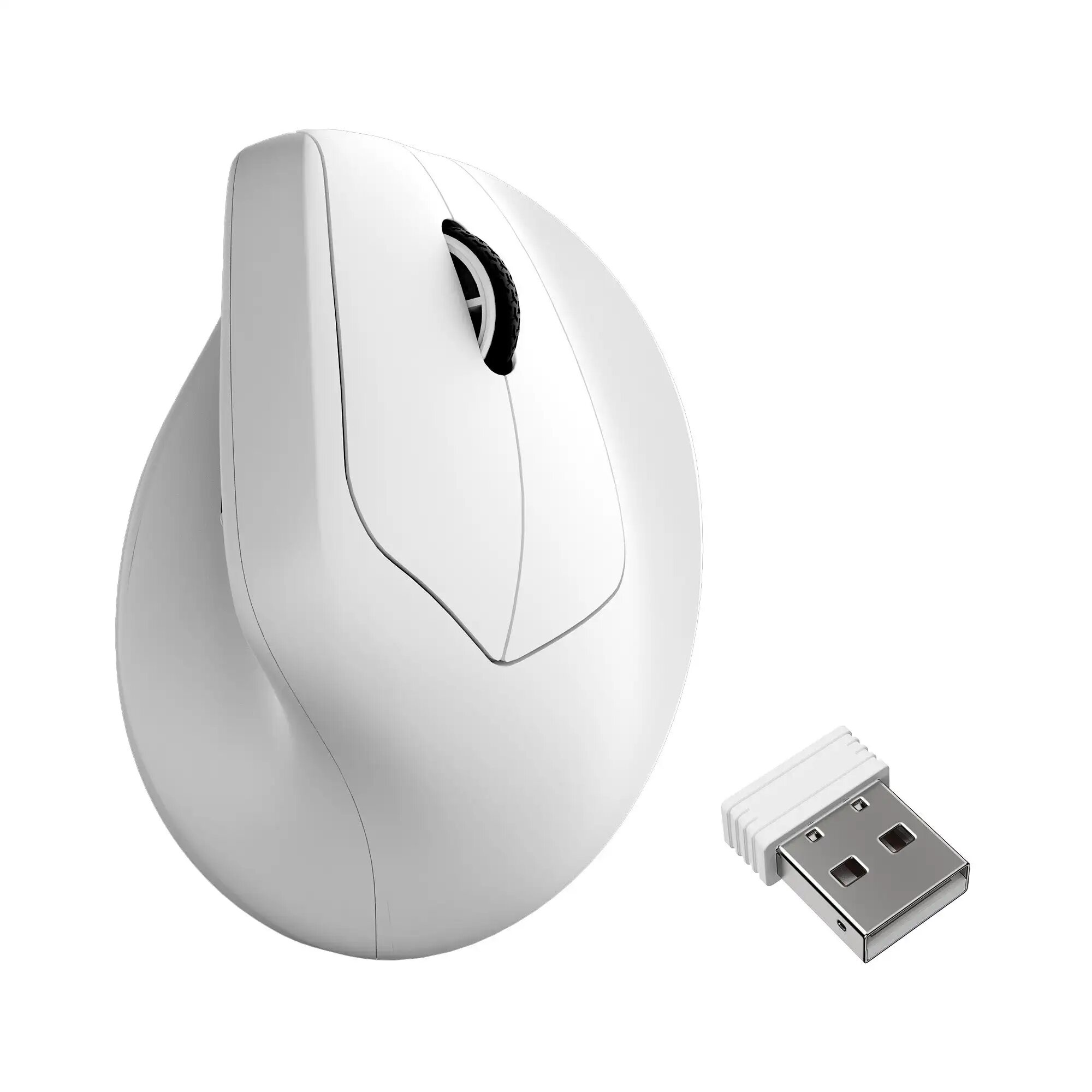 Беспроводная эргономичная мышь Keychron M5 8К White PixArt 3950 8K