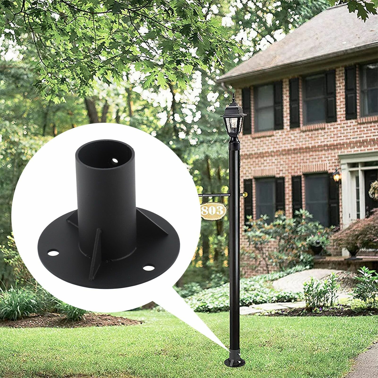 Фланец для столбов забора 52мм