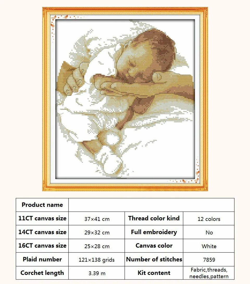 Набор для вышивки крестом Joy Sunday, 14CT, бежевый, 7859 стежков
