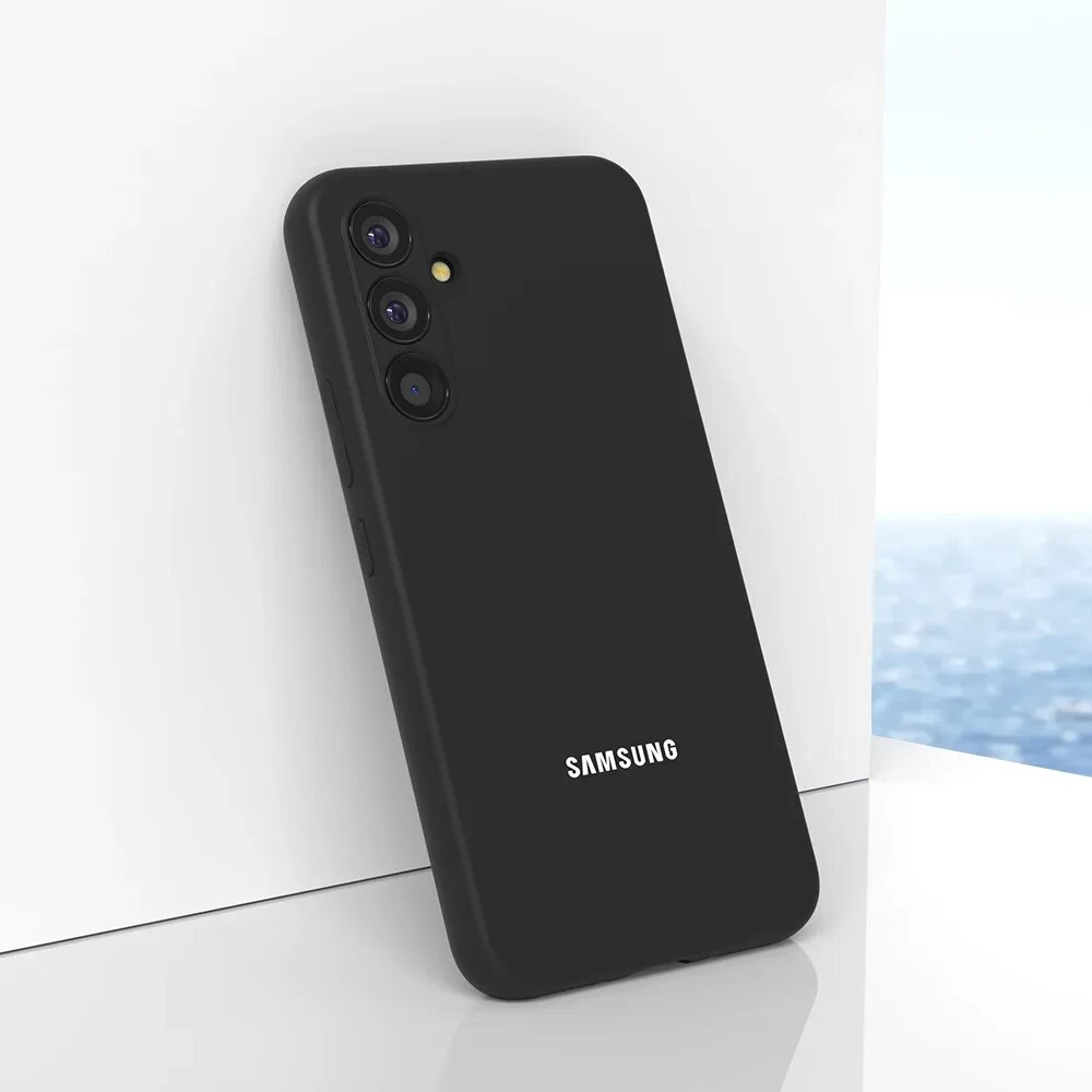 Черный силиконовый чехол Samsung Galaxy S24FE