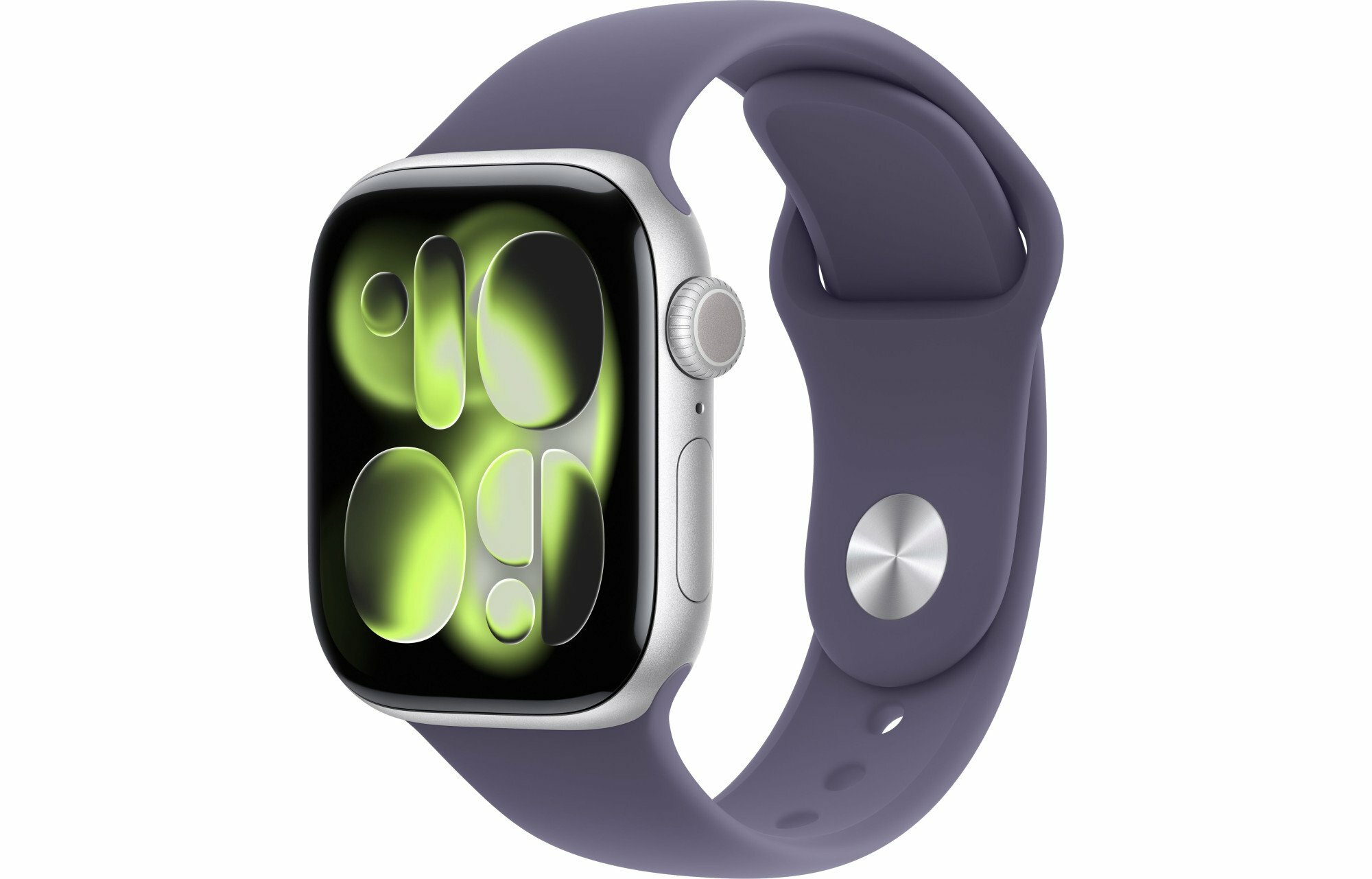 Apple Watch S11 42mm Silver Aluminum Case with Purple Fog Sport Band M/L