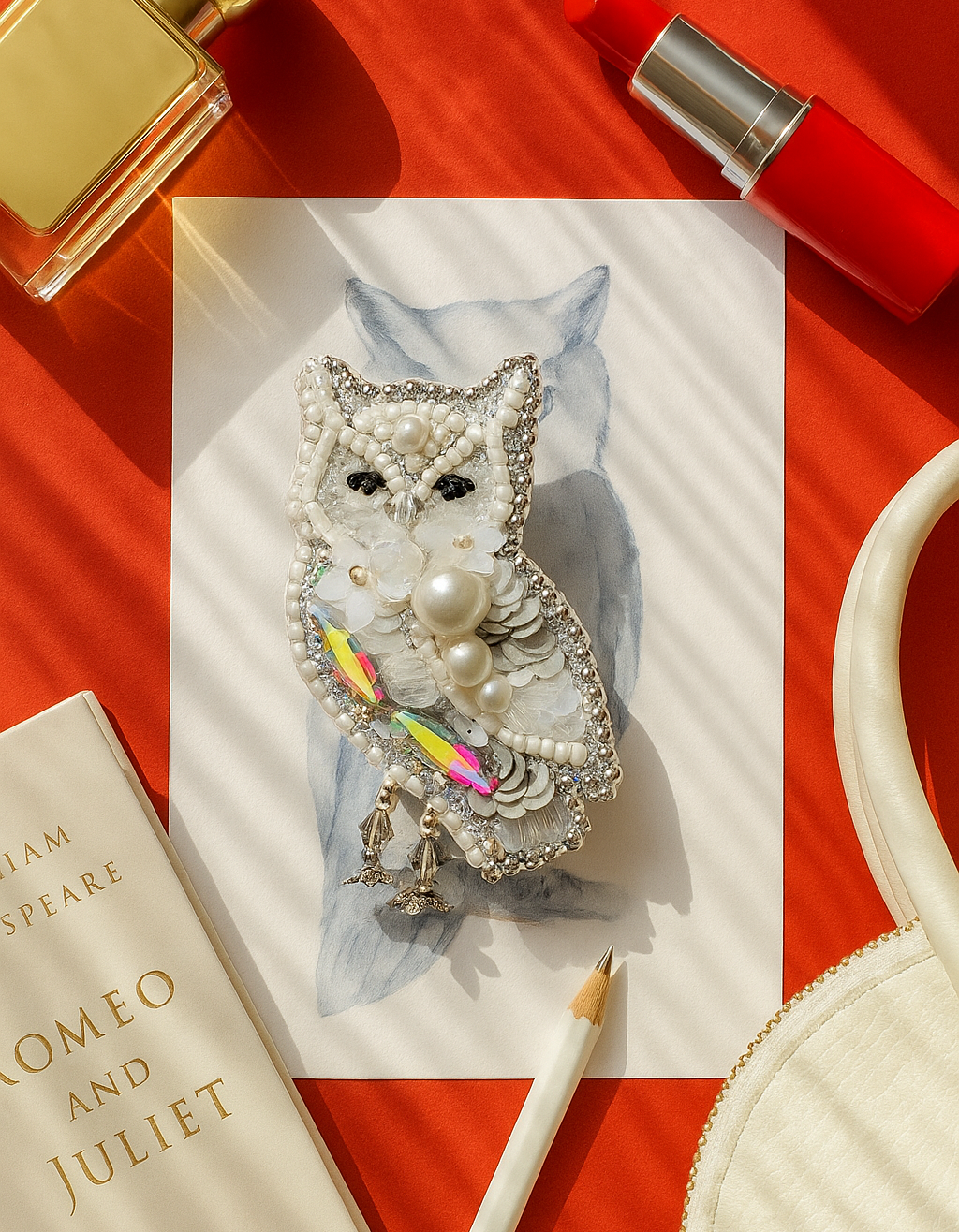 Брошь, стразы, кристалл, стекло