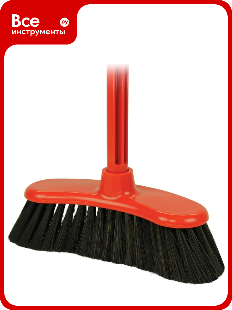 Щетка ЗПИ "Альтернатива" Комфорт с черенком М1162, из пластиковой, наведения порядка в доме