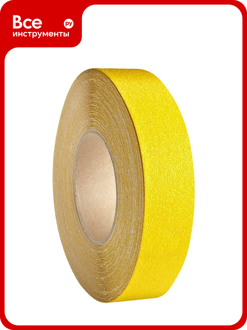 Универсальная противоскользящая лента Vell, желтый (25 мм х 18,3 м) 400187