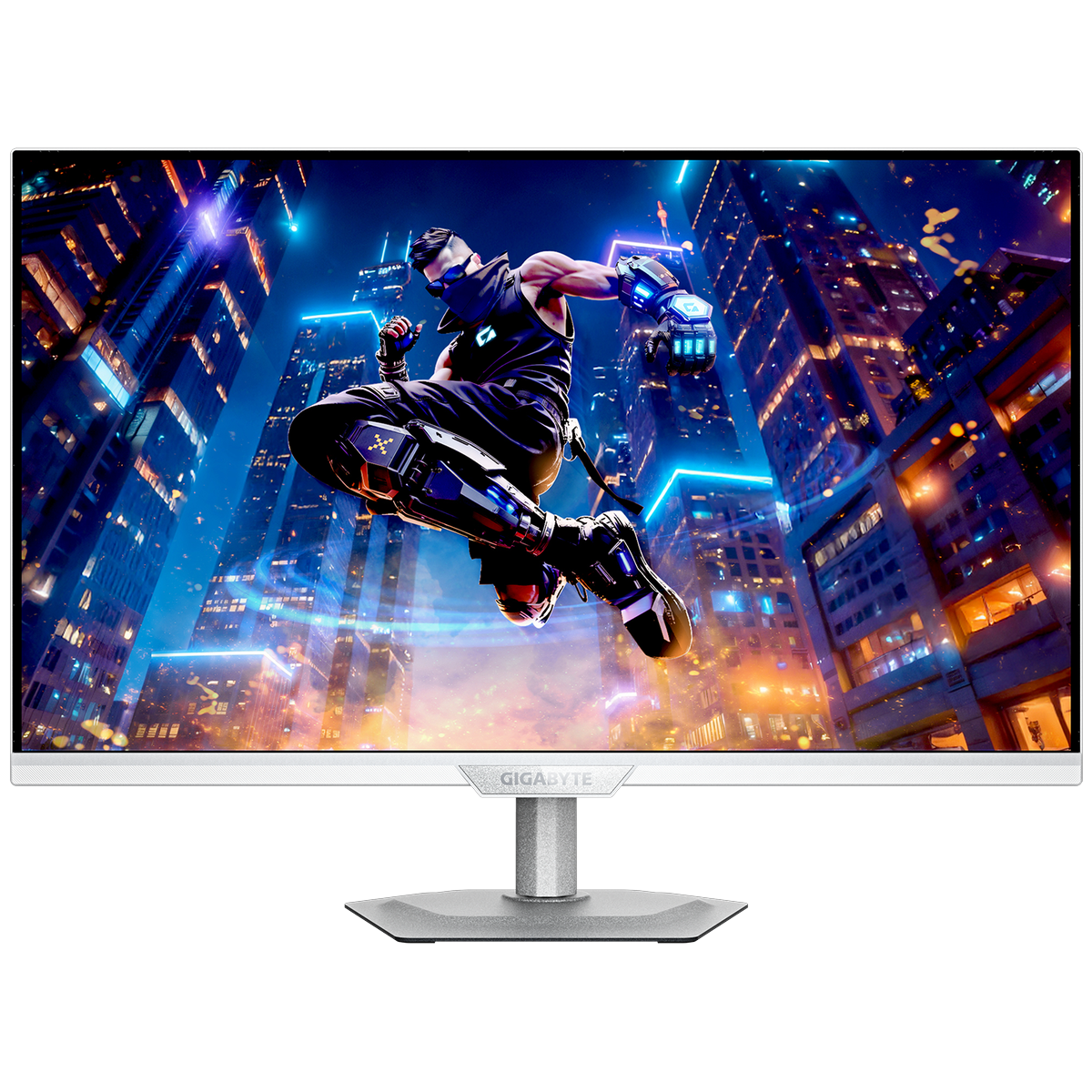 Монитор 27" Gigabyte M27UP ICE (IPS, 3840x2160, 160Hz, 1мс, 350cd/m, 1000:1, 2xHDMI-2.1, DP-1.4, 4xUSB3.2, USB Type-C, Pivot ) уц-2-1