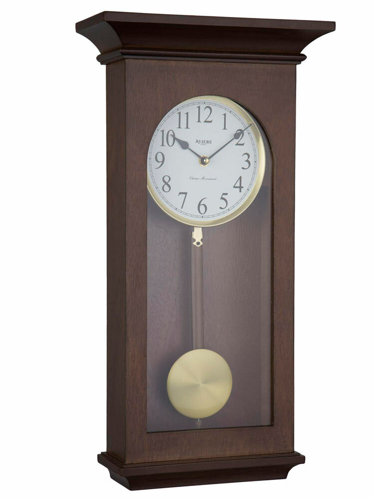 Настенные часы Av02502N-Walnut с боем и мелодией, деревянные, орех, коричневые