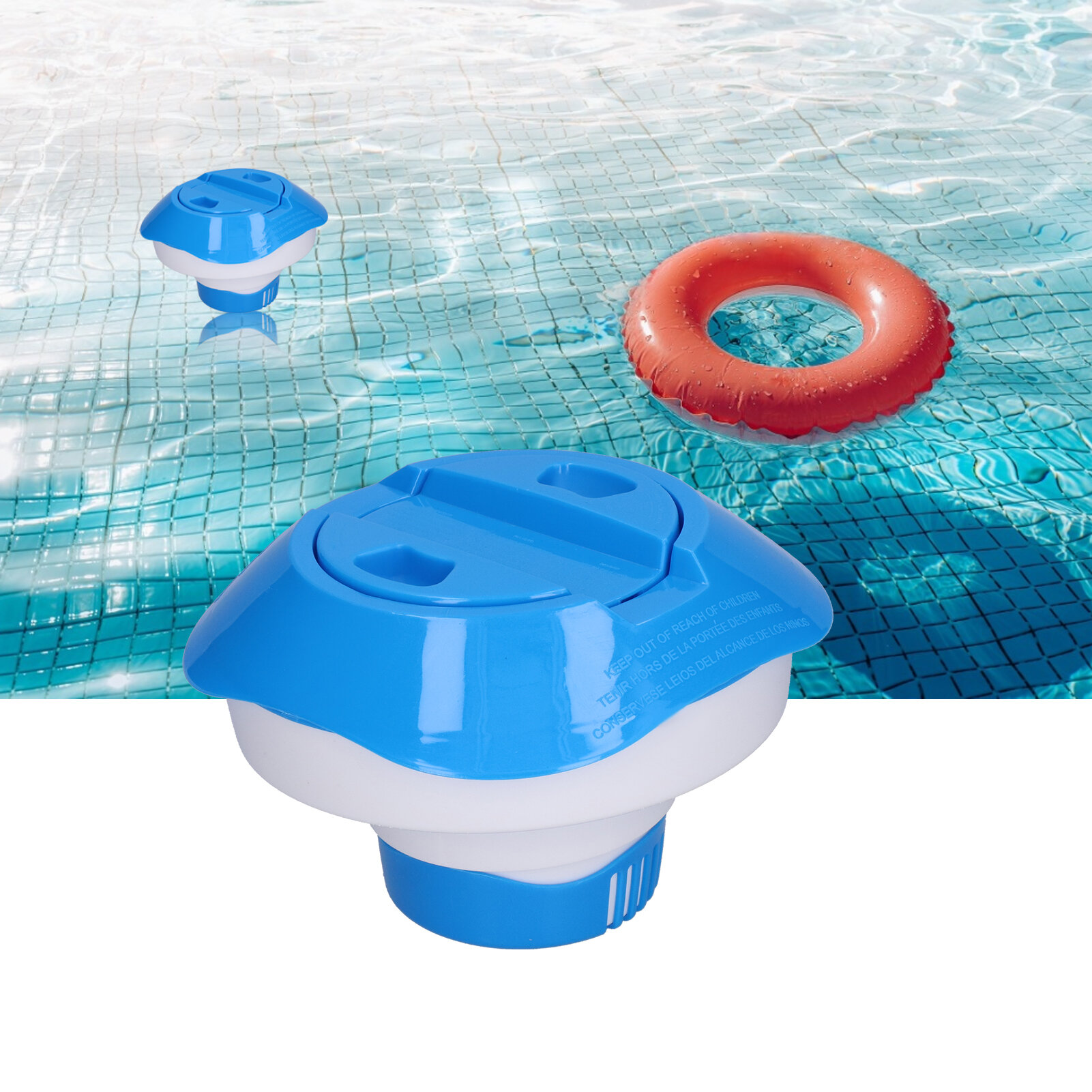 8-дюймовый телескопический плавающий дозатор таблеток хлора, дозирующее устройство для аксессуаров для бассейна