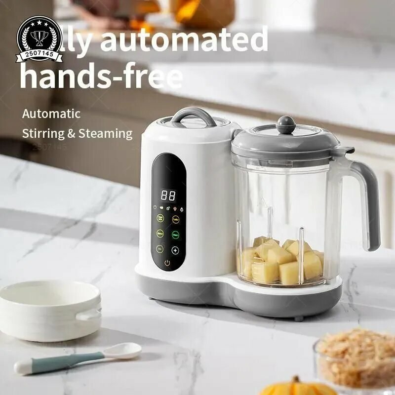 GM Пароварка блендер для детского питания интеллектуальная автоматическая , Блендер-пароварка