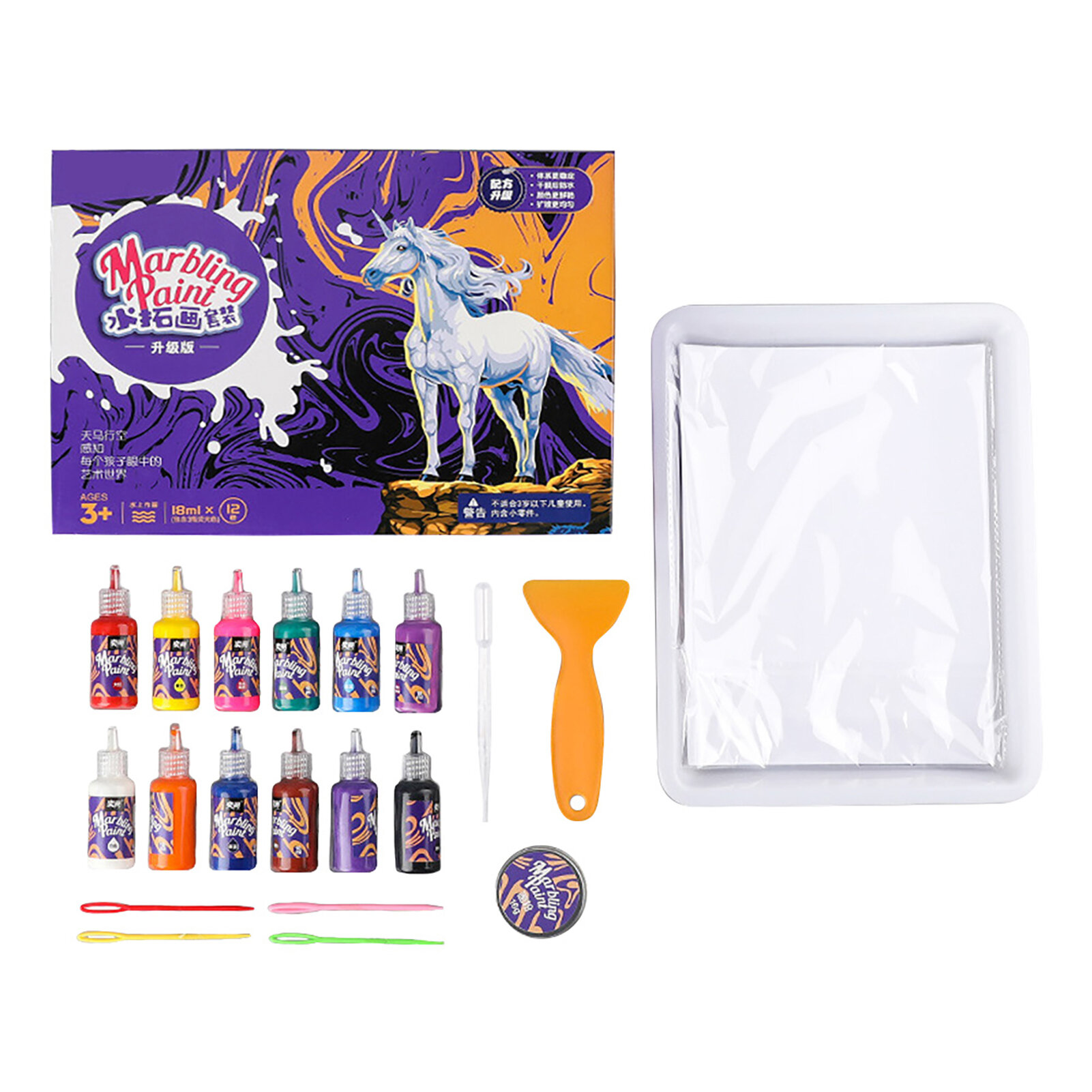 Набор красок для мраморирования, 12 цветов, идеальная краска для рисования на воде, безопасные и образовательные принадлежности для творчества и творчества, подарочные проекты для малышей, раннее обучение