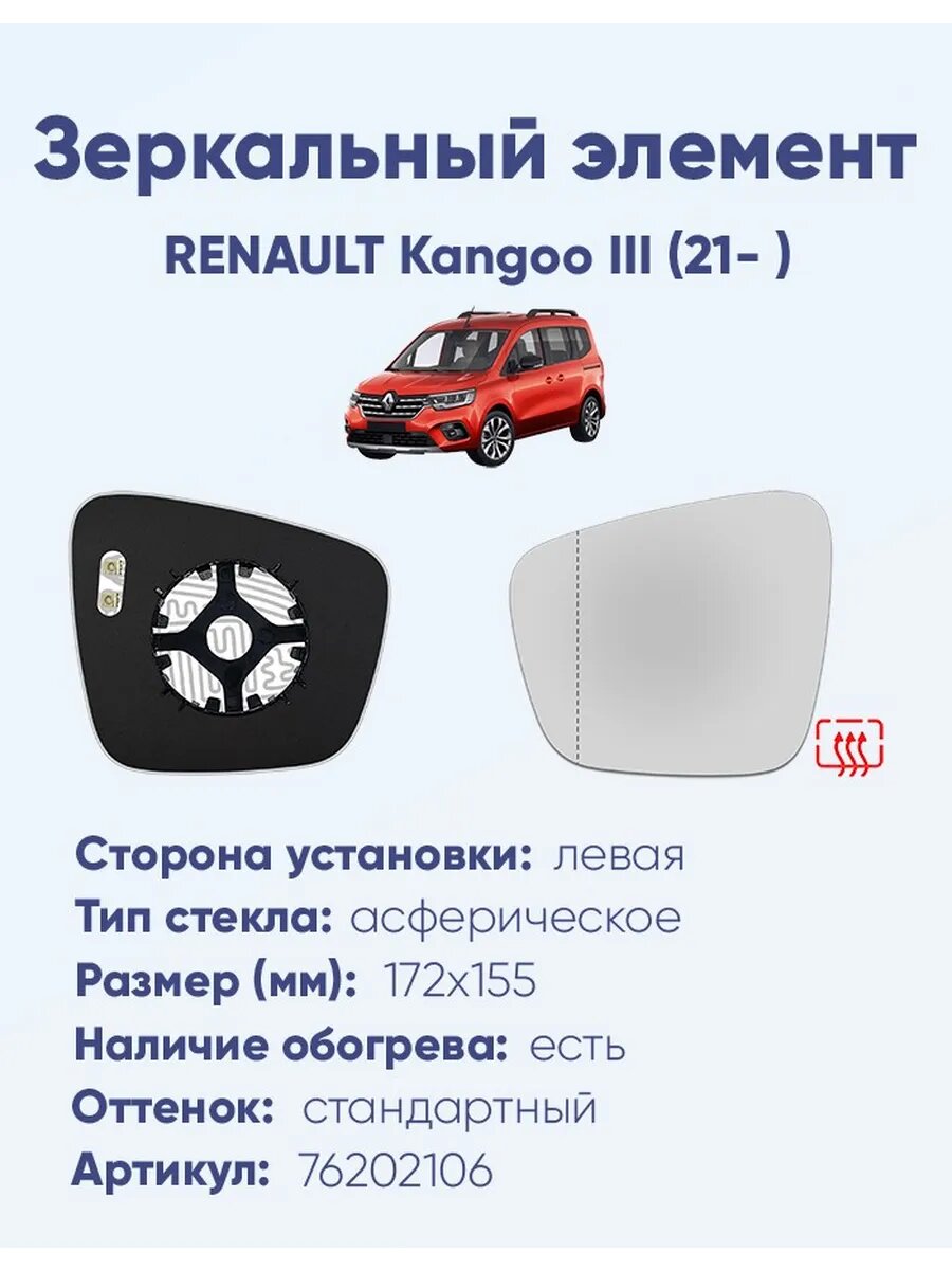 Зеркало RENAULT Kangoo III (21- ) 76202106