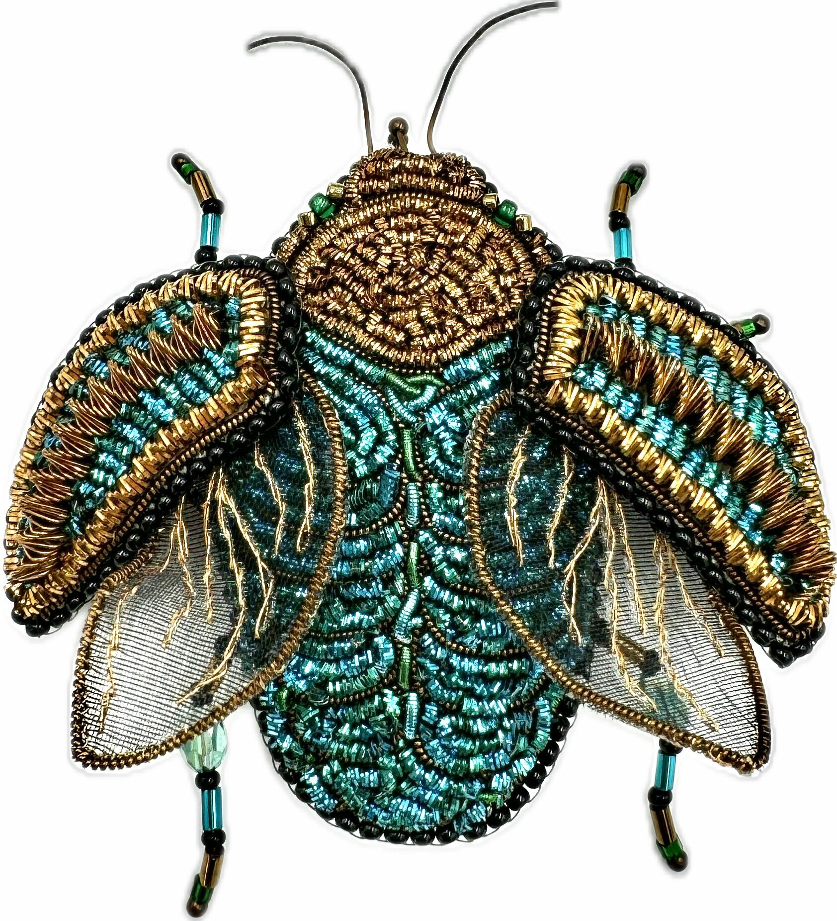 Брошь, бисер