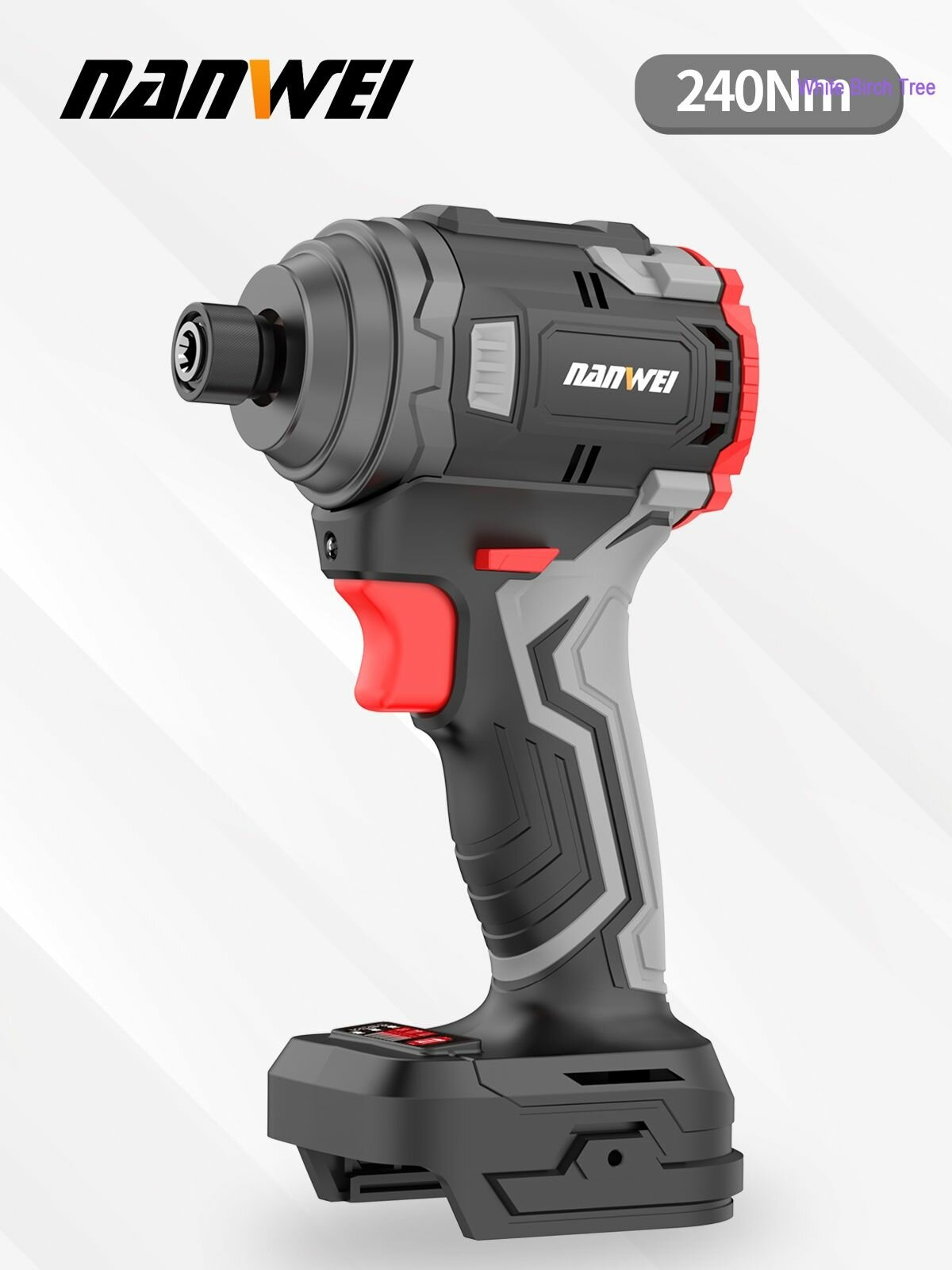 NANWEI 240 Нм Ударный шуруповерт с патроном 6,35 мм, 4-ступенчатая регулировка крутящего момента
