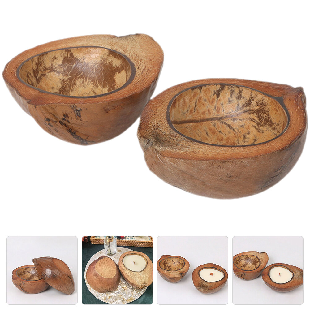 2 Штуки Подсвечников, Из Кокосовой Скорлупы, Для Организации Праздников