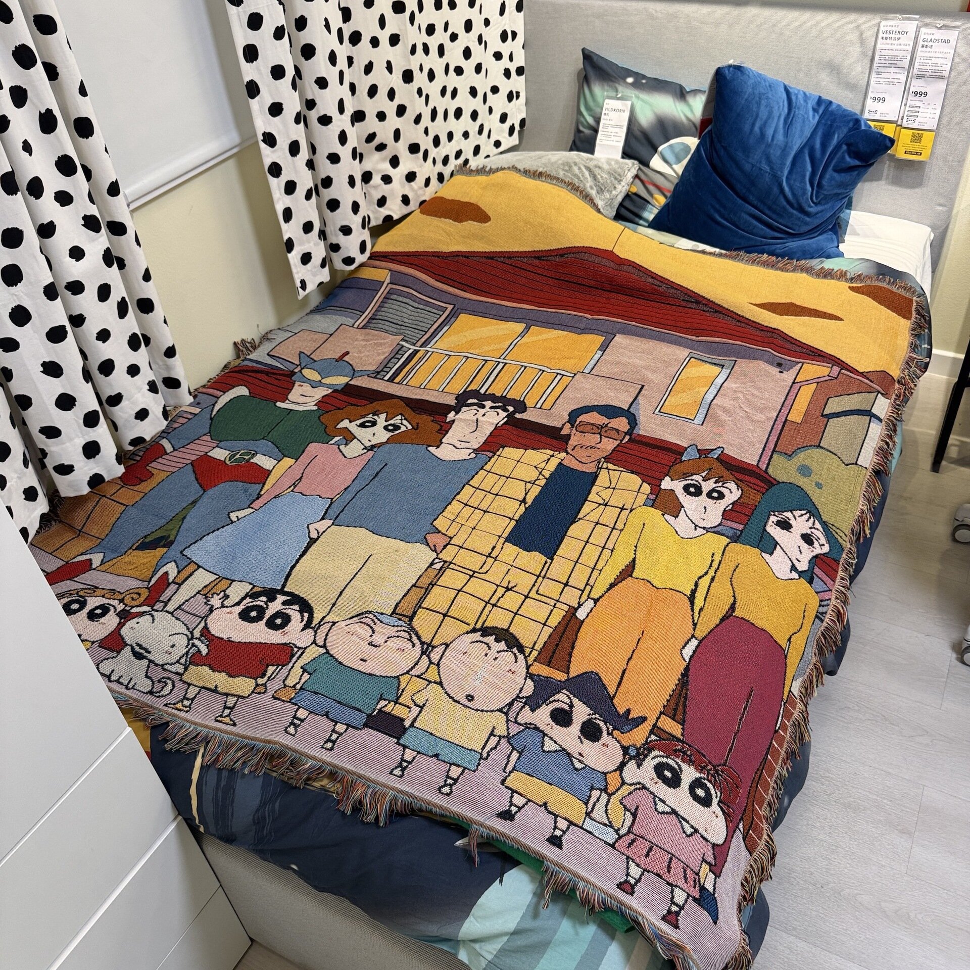 Crayon Shin Chan, Плед цветы, диванное покрывало, Софт, Хлопок, 160х130 см
