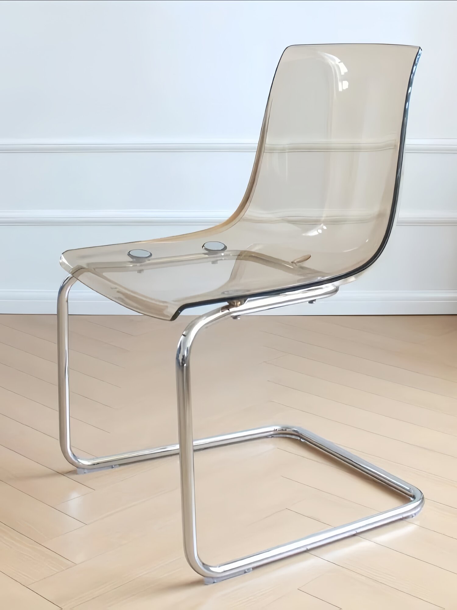 Стул "Акрил", офисный, прозрачный, нагрузка до 200кг, акриловый, металл, высота 86см