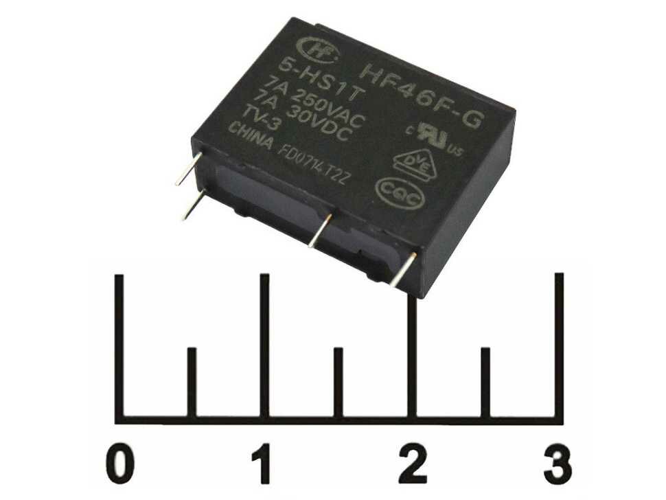 Реле =5V 7A/250V HF46F-G/5-HS1T