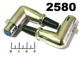Разъем XLR гнездо металл угол (73-3F)