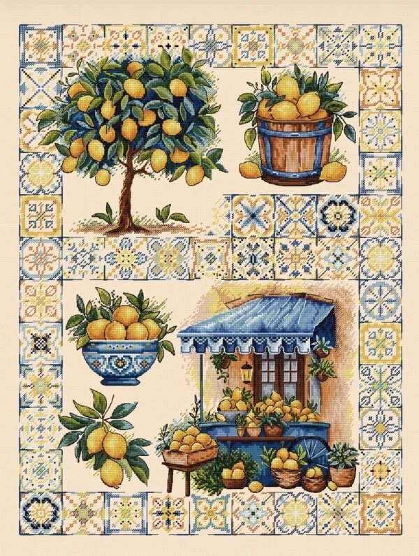 Наборы для вышивки крестом Dahlia 14CT, 16CT, 18CT 18CT white canvas