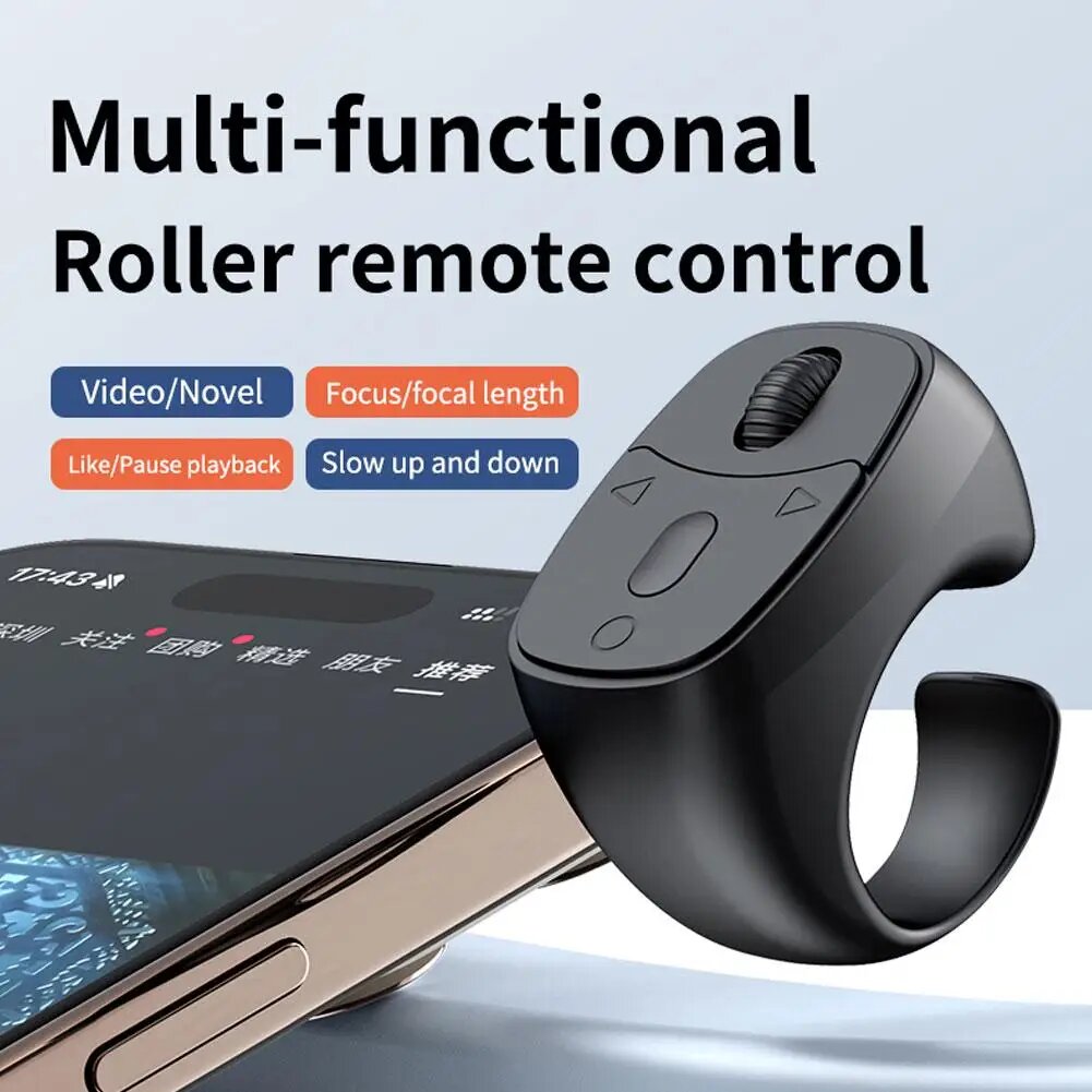 Кольцо-мышь Bluetooth черное — фото 1